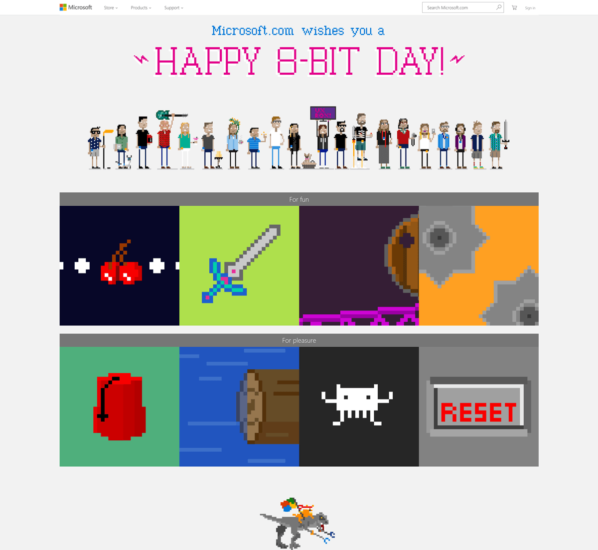 8-Bit Microsoft.com | Trent Walton